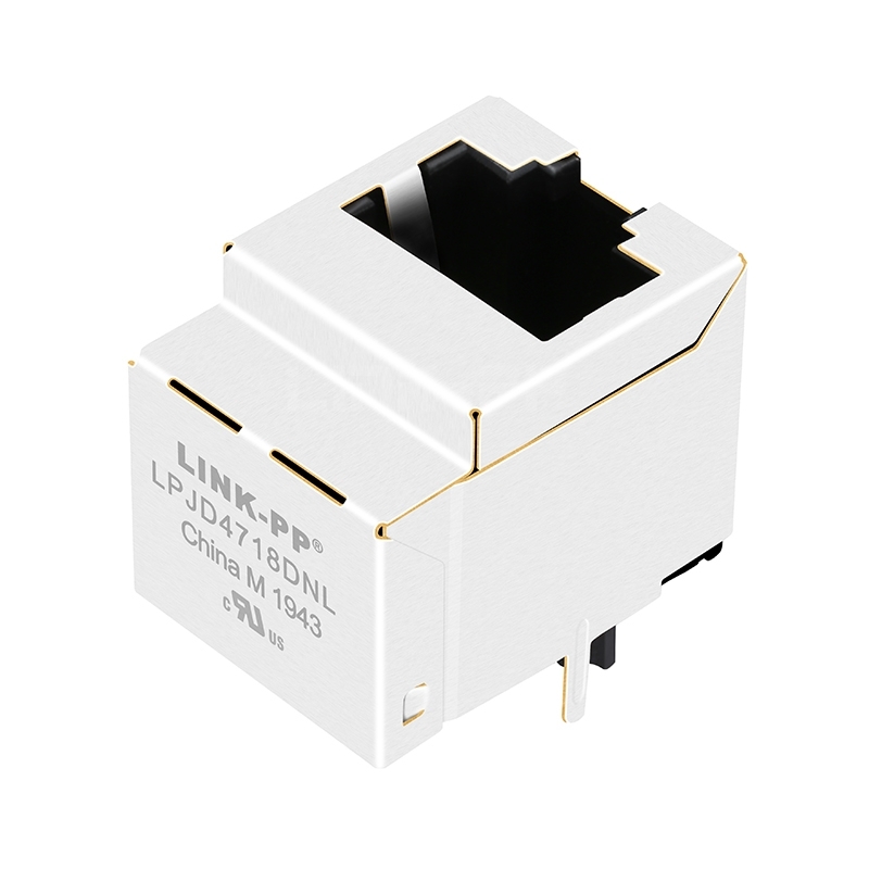 LPJD4718DNL 100/1000 Base-T Vertical RJ45 Gigabit MagJack Without Leds